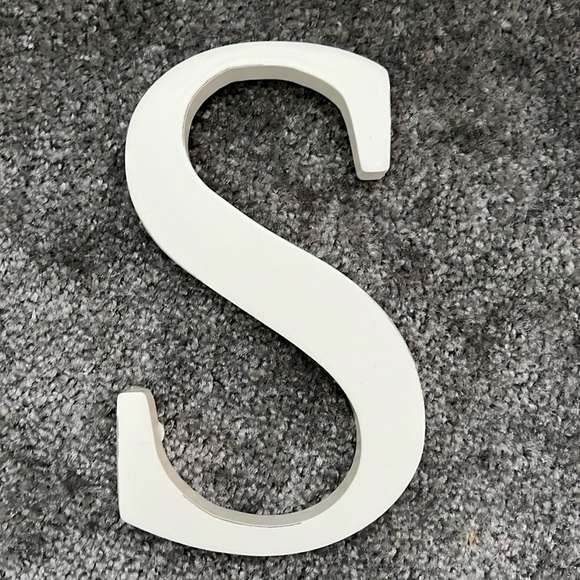 Pottery Barn Kids | Wall Decor | Pottery Barn Kids White Wall Letter S ...